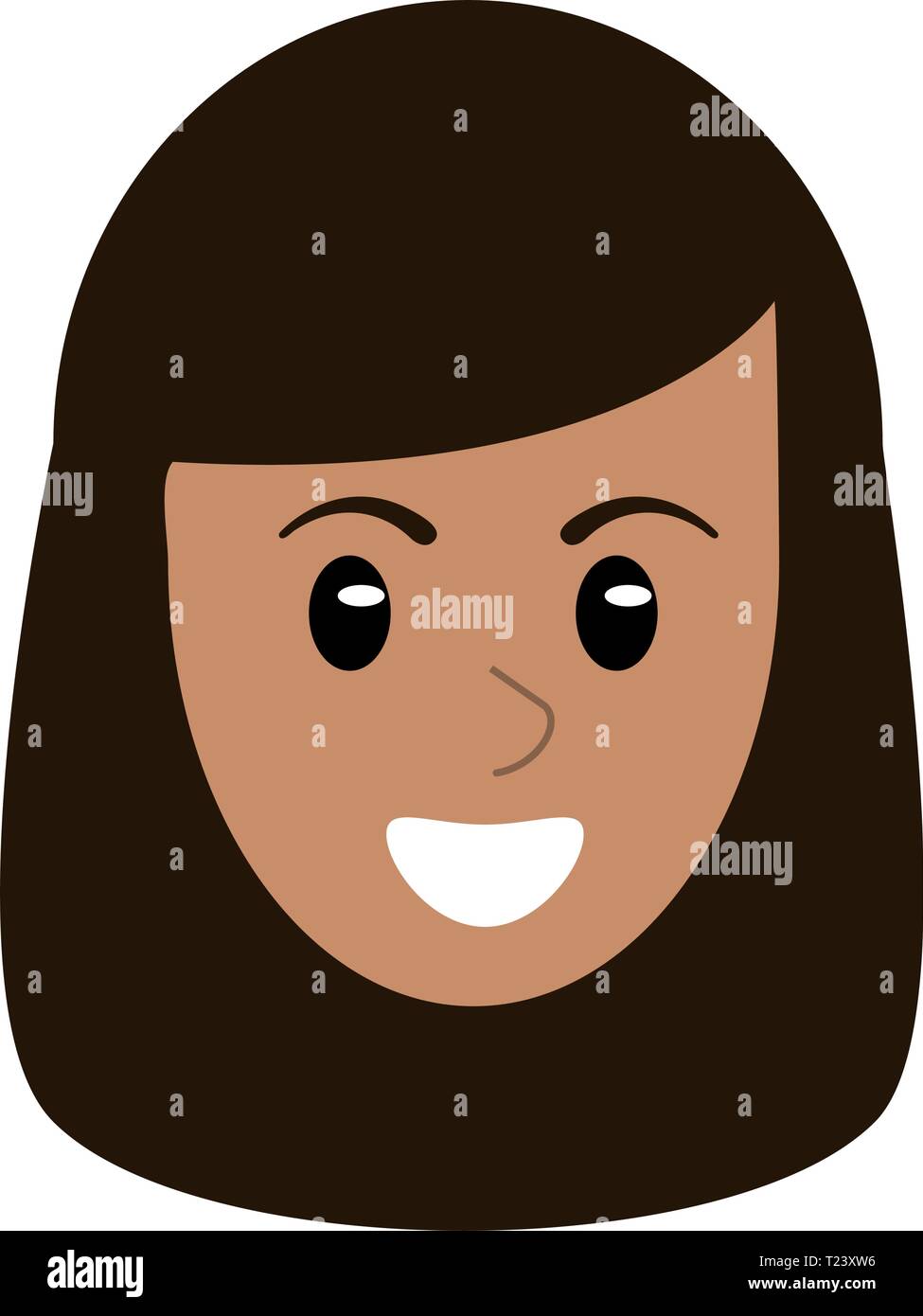 Woman face smiling cartoon Stock Vector Image & Art - Alamy