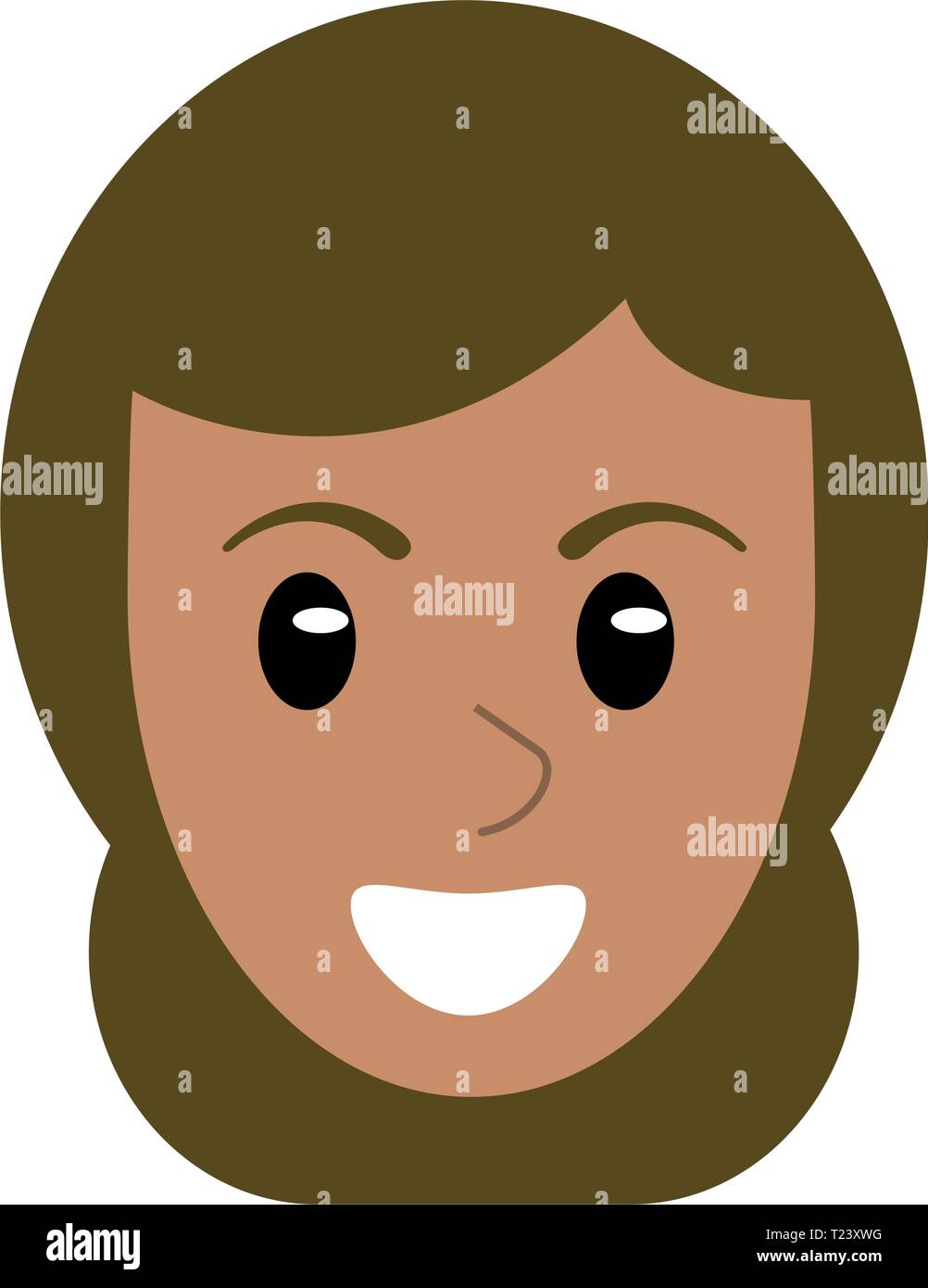 Woman face smiling cartoon Stock Vector Image & Art - Alamy