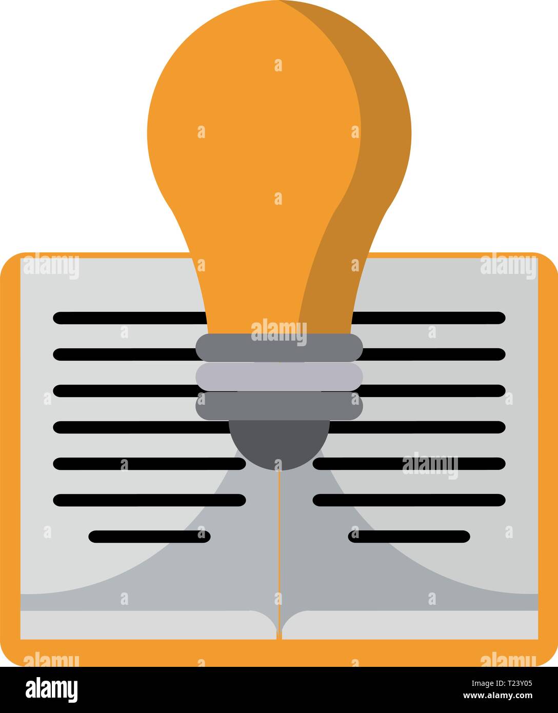 Book and bulb light symbol Stock Vector Image & Art - Alamy