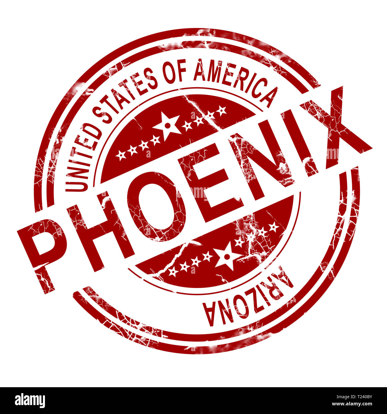 Red Phoenix stamp with white background, 3D rendering Stock Photo - Alamy