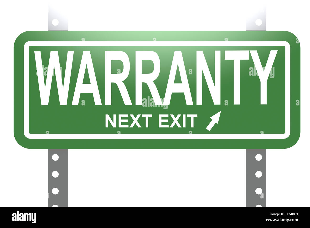 Warranty word with green sign board isolated , 3D rendering Stock Photo ...