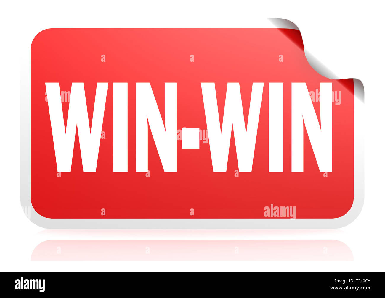 Win-win red square banner, 3D rendering Stock Photo - Alamy
