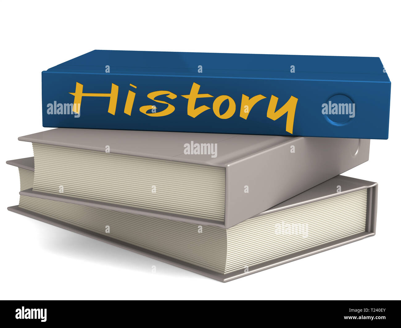 Hard cover books with History word, 3D rendering Stock Photo - Alamy
