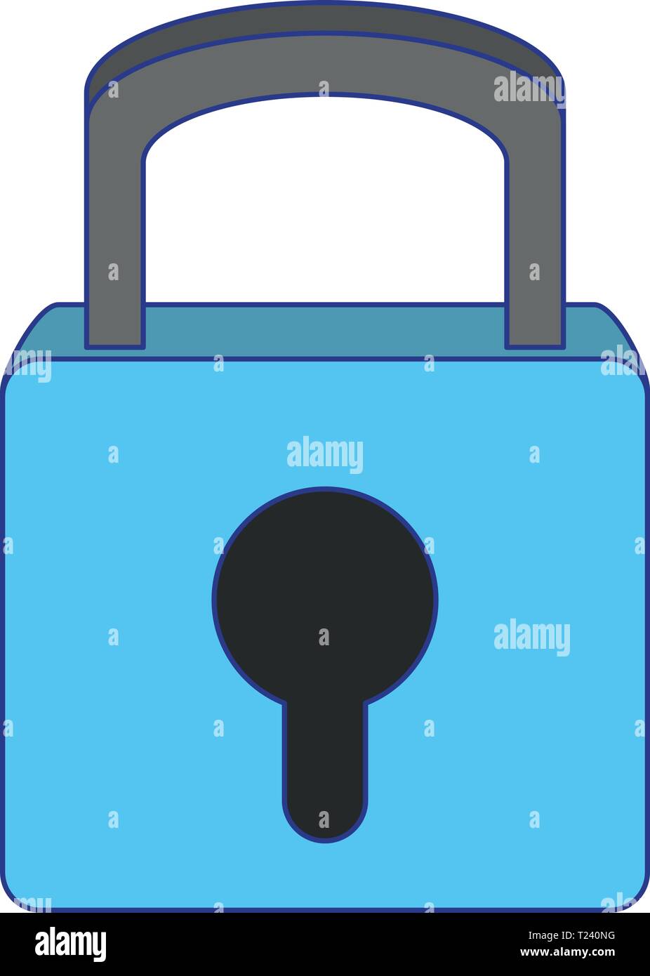 Padlock security symbol blue lines Stock Vector Image & Art - Alamy