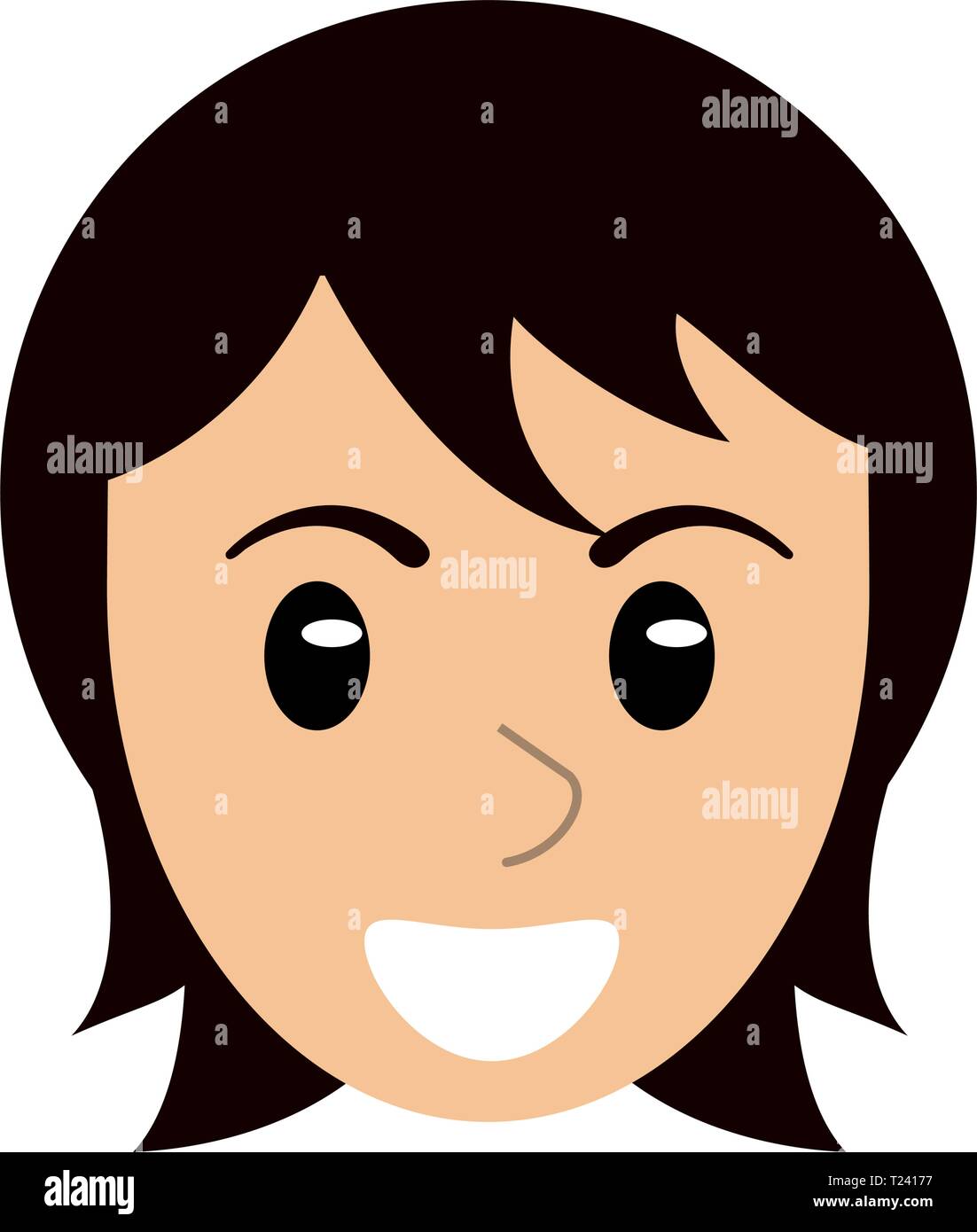 Woman face smiling cartoon Stock Vector Image & Art - Alamy