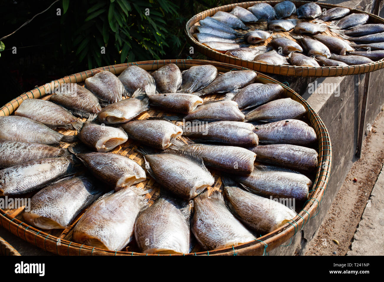 fresh fish fillet on the market Stock Photo - Alamy