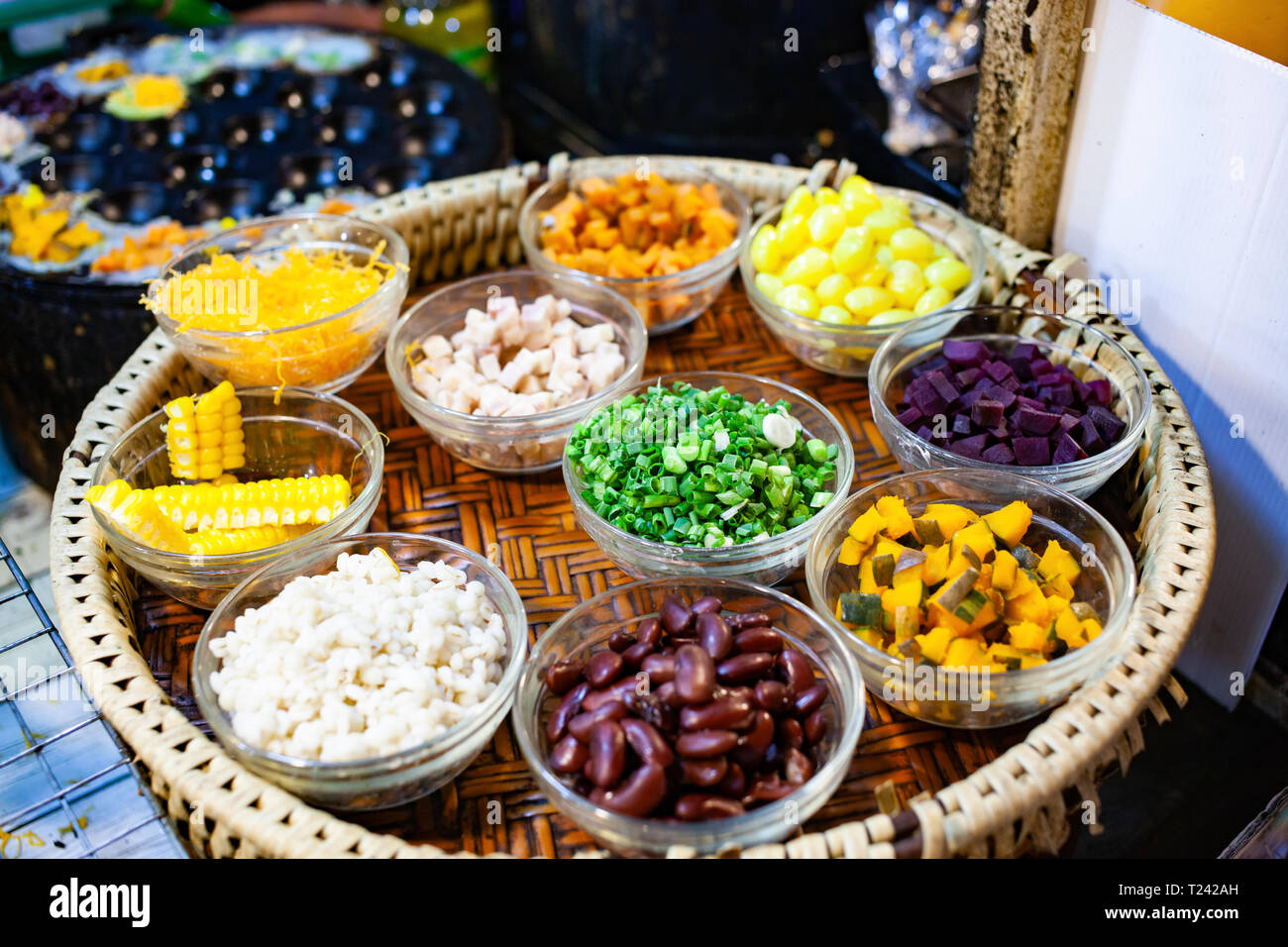 colorful street food on the market Thailand Stock Photo - Alamy