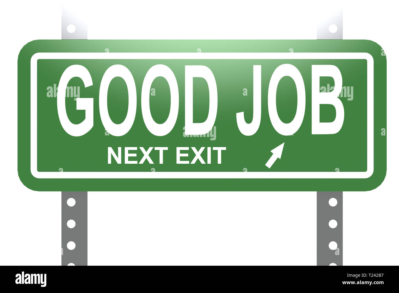 Good job word with green sign board isolated , 3D rendering Stock Photo ...