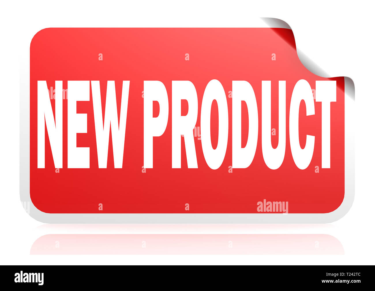New product sticker red hi-res stock photography and images - Alamy