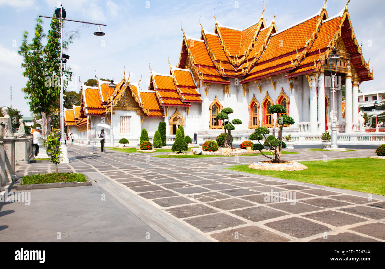 wat Benchamabopit, the Marble temple, Bangkok, Thailand Stock Photo - Alamy