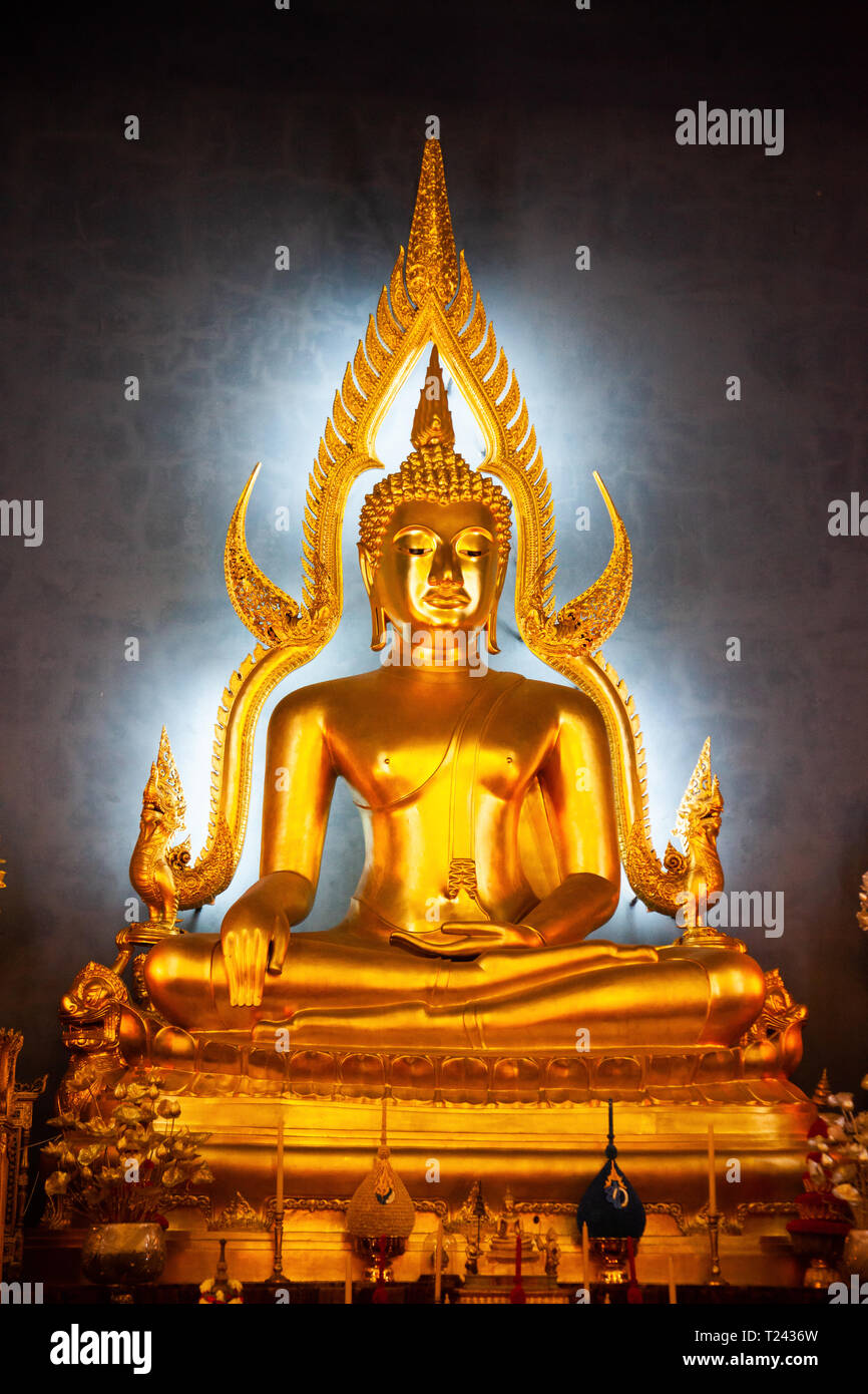 statue of Buddha in Wat Benchamabopit, Bangkok, Thailand Stock Photo ...