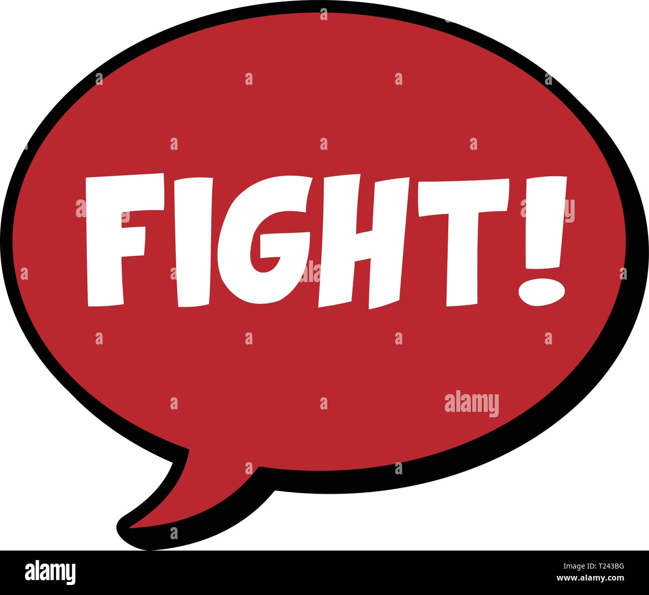 Red comic bubble chat Stock Vector Images - Alamy