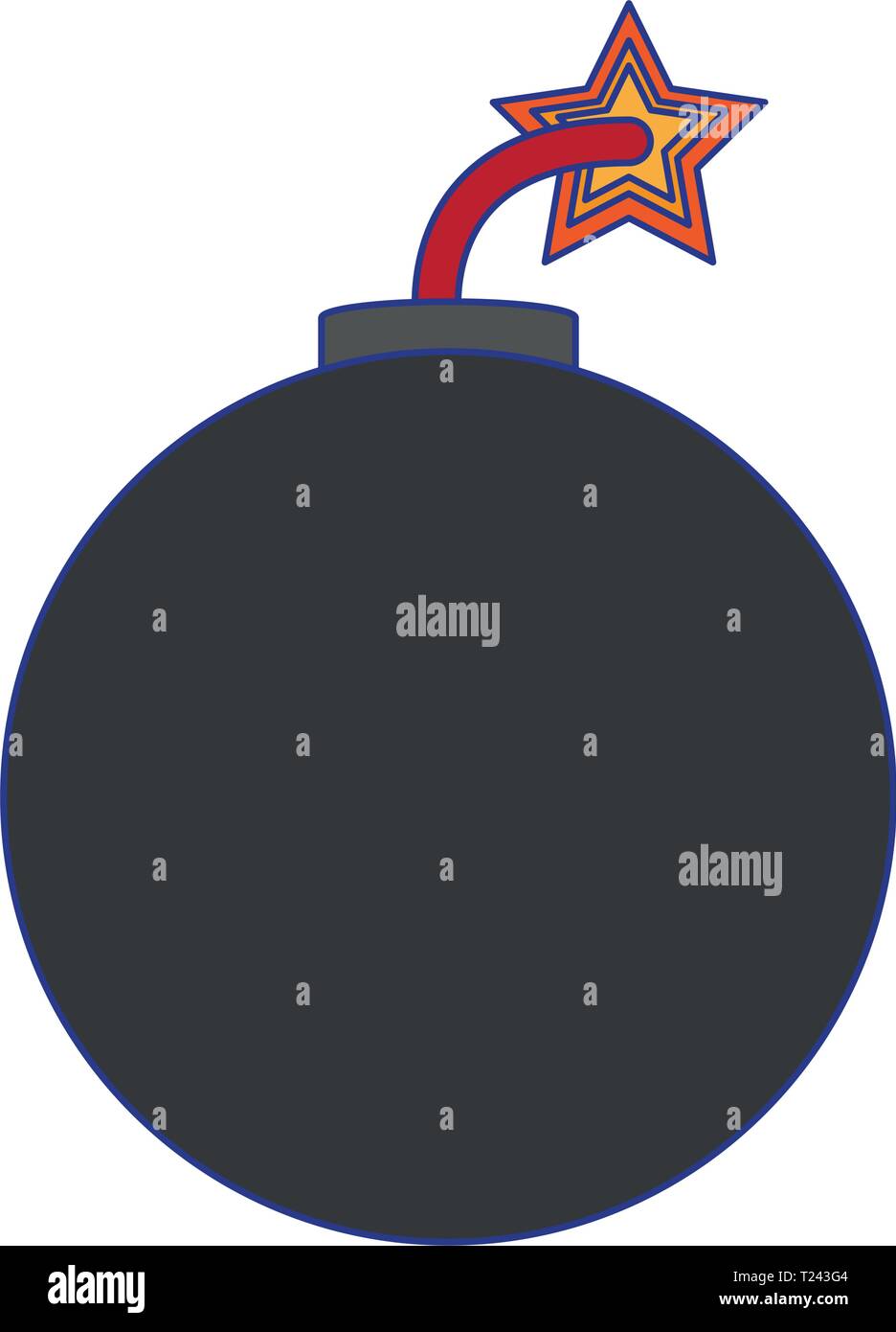 Bomb explosive round symbol blue lines Stock Vector Image & Art - Alamy