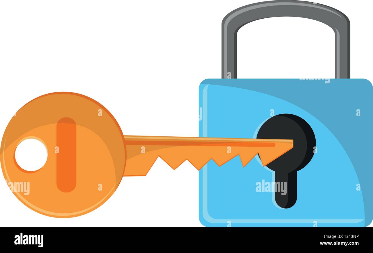 Padlock with key symbol Stock Vector Image & Art - Alamy