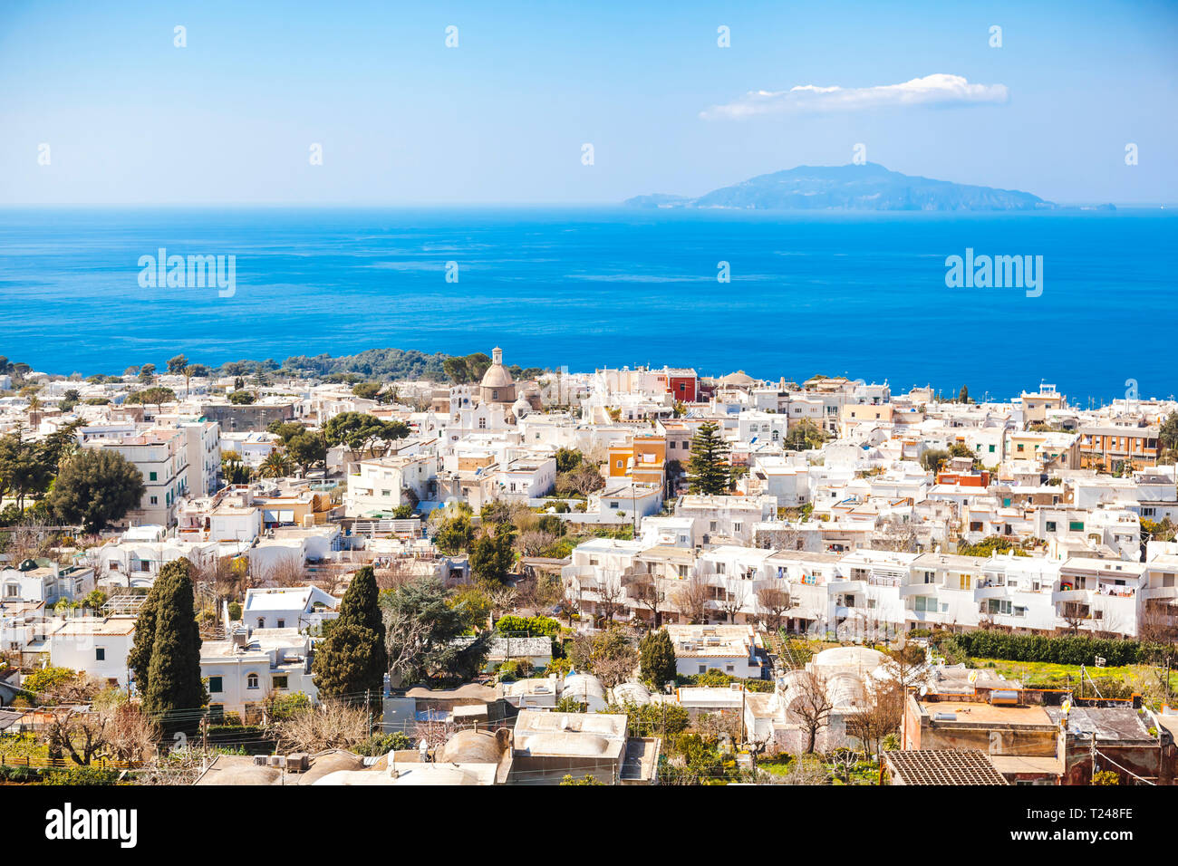 Italy, Campania, Capri, Buildings aginst the sea Stock Photo - Alamy
