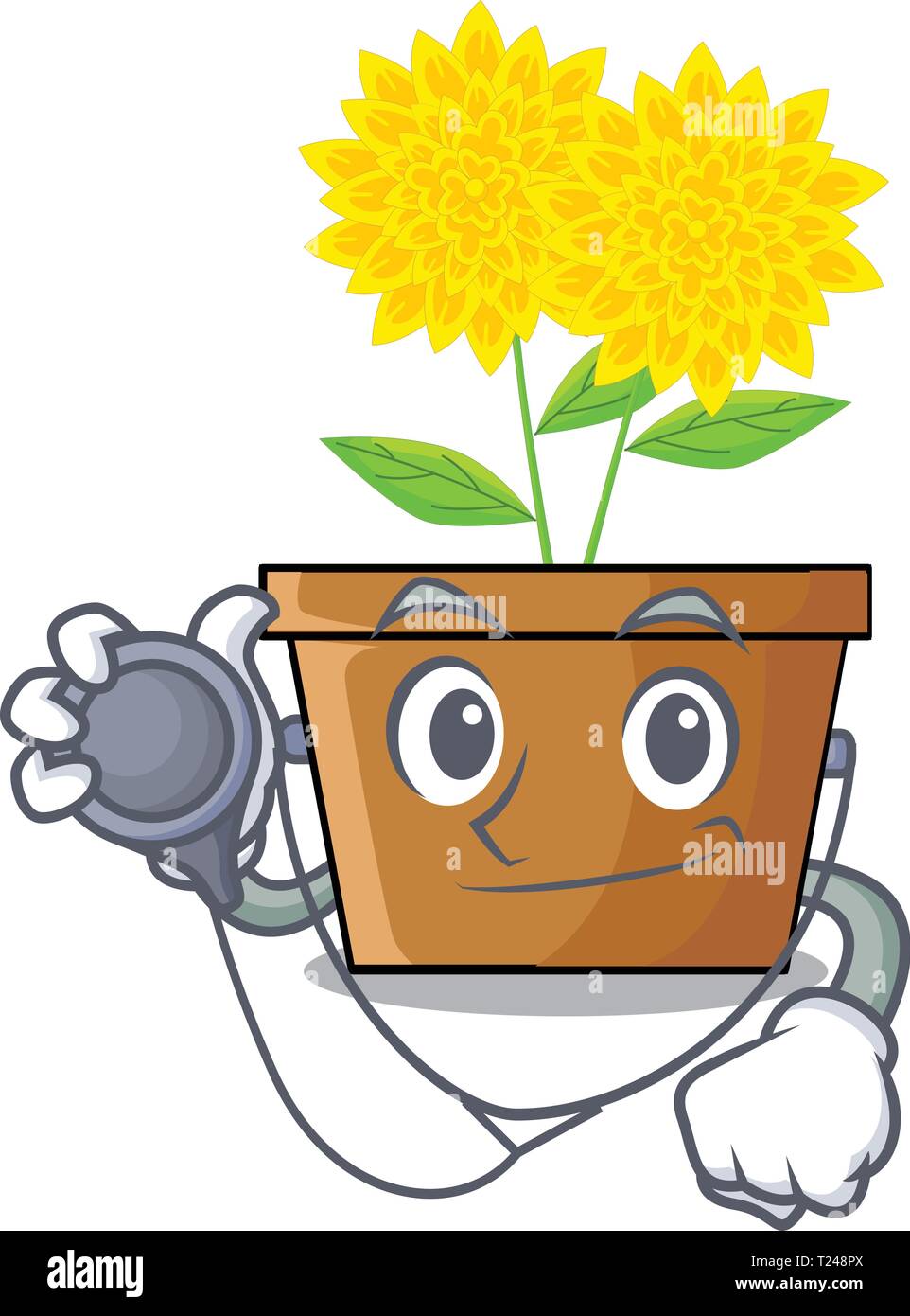 Doctor dahlia flower in the cartoon shape Stock Vector Image & Art - Alamy