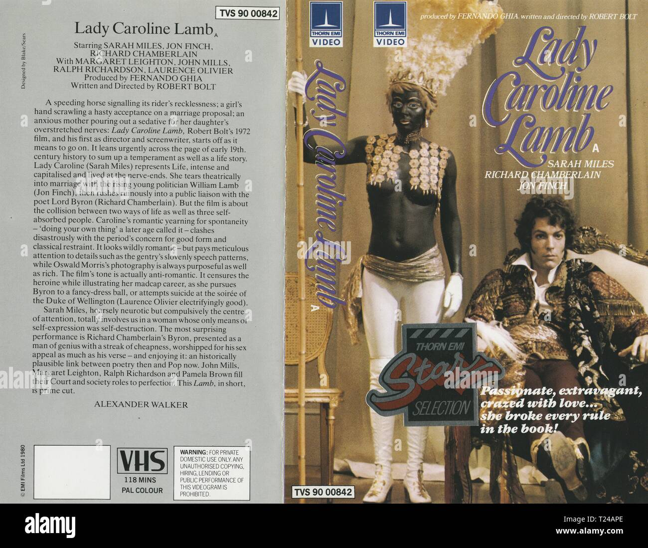 Lady Caroline Lamb (1972) Publicity information, Date: 1972 Stock Photo ...