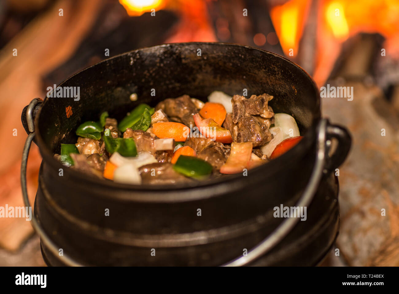 Stew in pot Stock Photo - Alamy