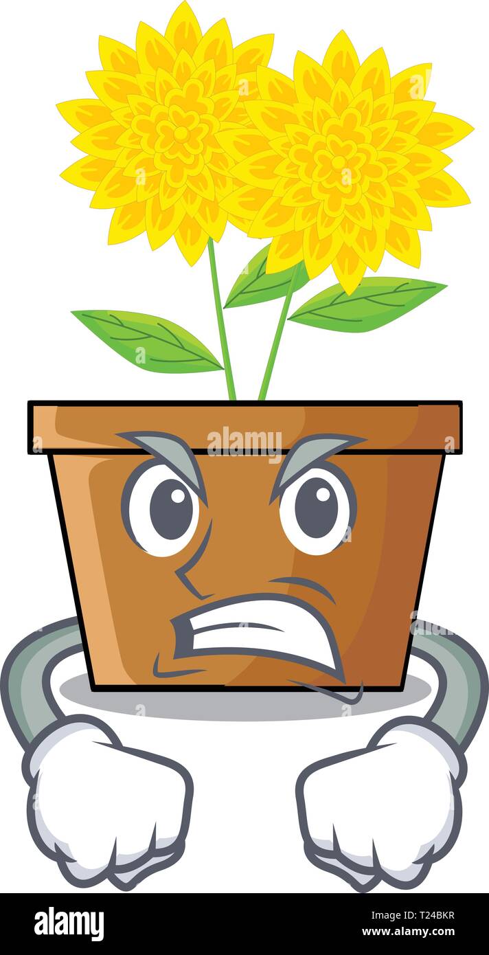 Angry dahlia flower in the mascot stem Stock Vector Image & Art - Alamy