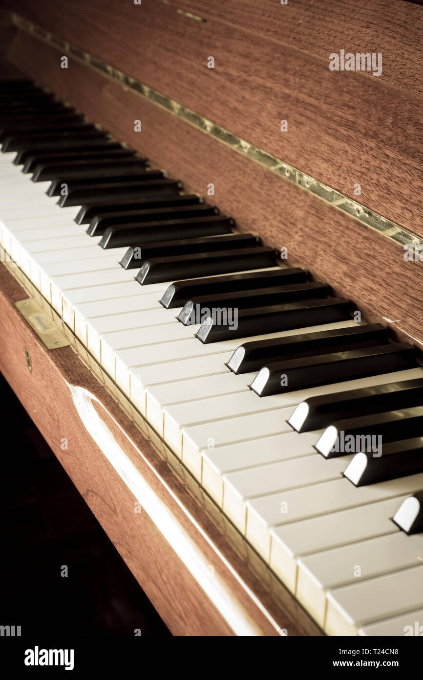 Piano keyboard,vintage color style Stock Photo - Alamy