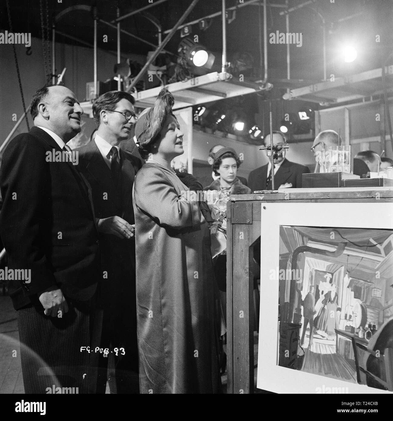 Queen Elizabeth (later the Queen Mother) and Princess Margaret on the ...