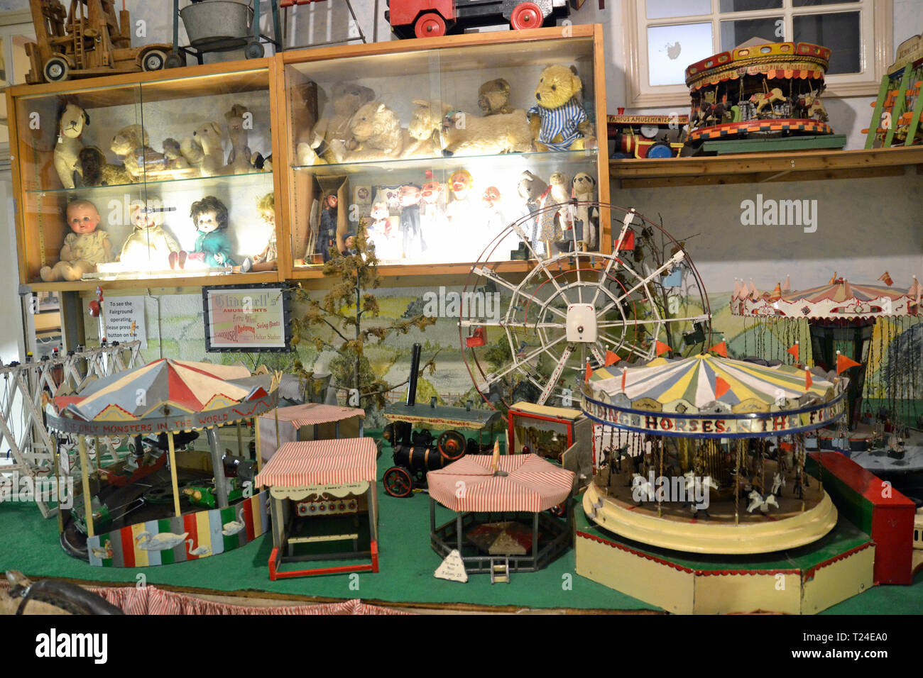 Toy collection inside the Victorian House at the Milton Keynes Museum ...