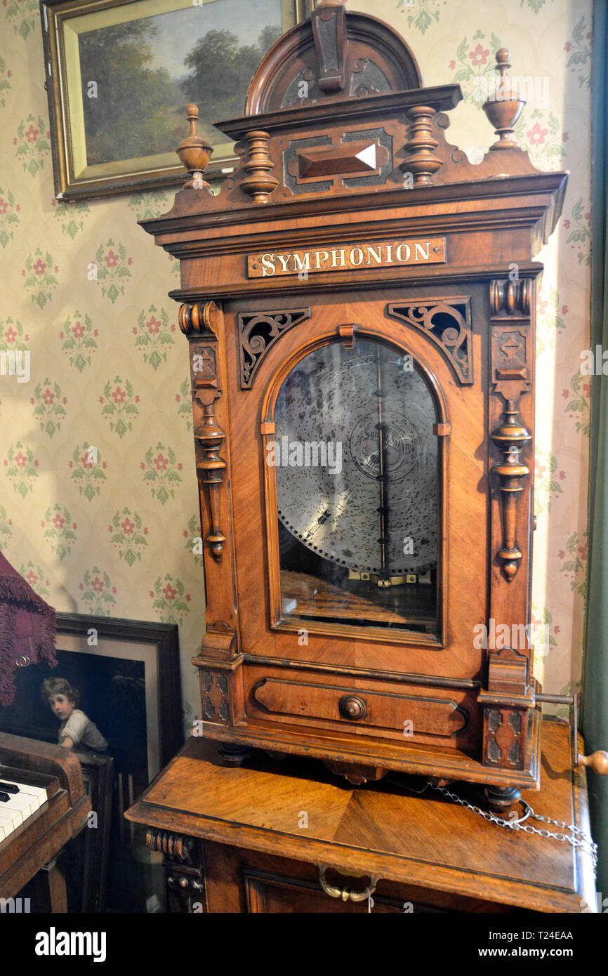 A Symphonion Music Box in the Victorian House at Milton Keynes Museum ...