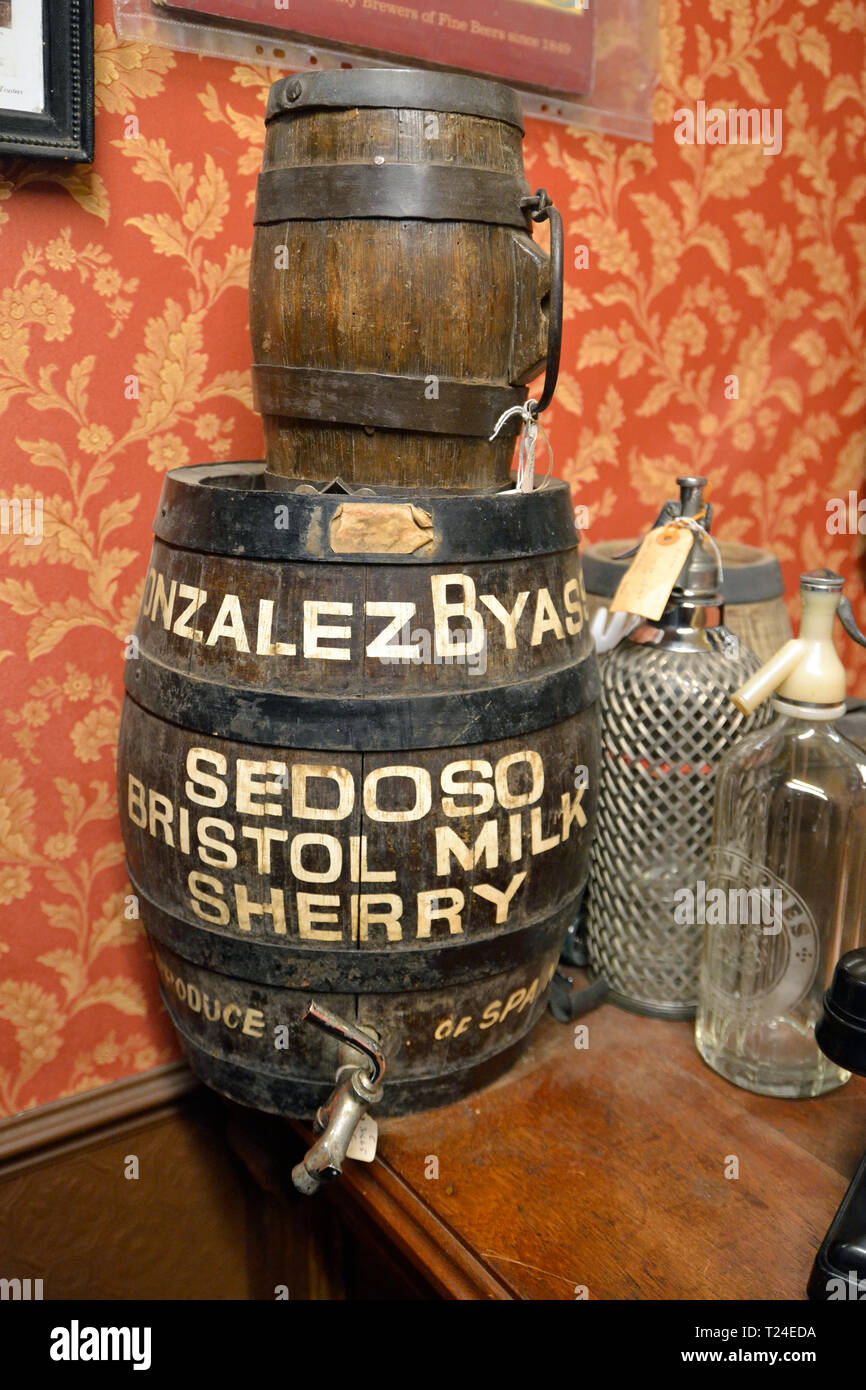 The bar in the Victorian Shopping Street at Milton Keynes Museum ...