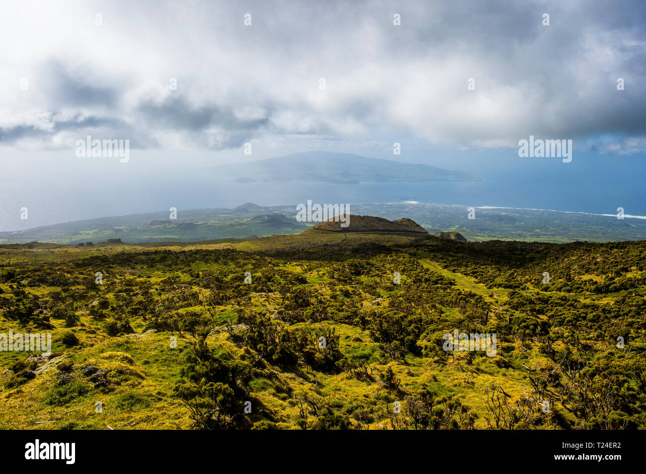 Portugal, Azores, Island of Pico, View from Ponta do Pico Stock Photo ...