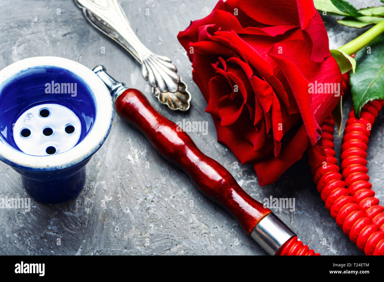 East hookah with rose aroma for relax.Shisha hookah.Hookah with flower ...