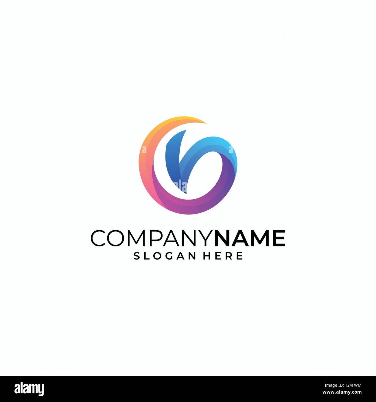 Letter logo template light Stock Vector Images - Alamy