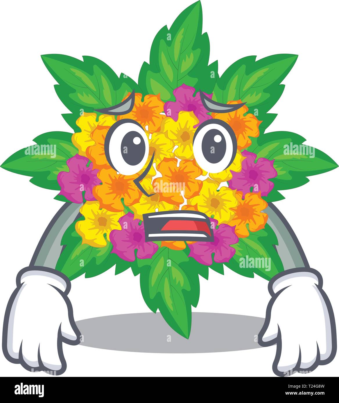 Afraid lantana flowers in the cartoon shape Stock Vector Image & Art ...