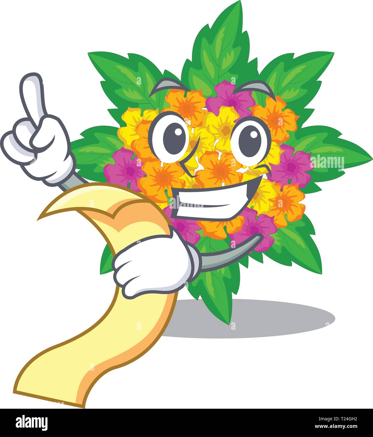 With menu lantana flowers in the cartoon shape Stock Vector Image & Art ...