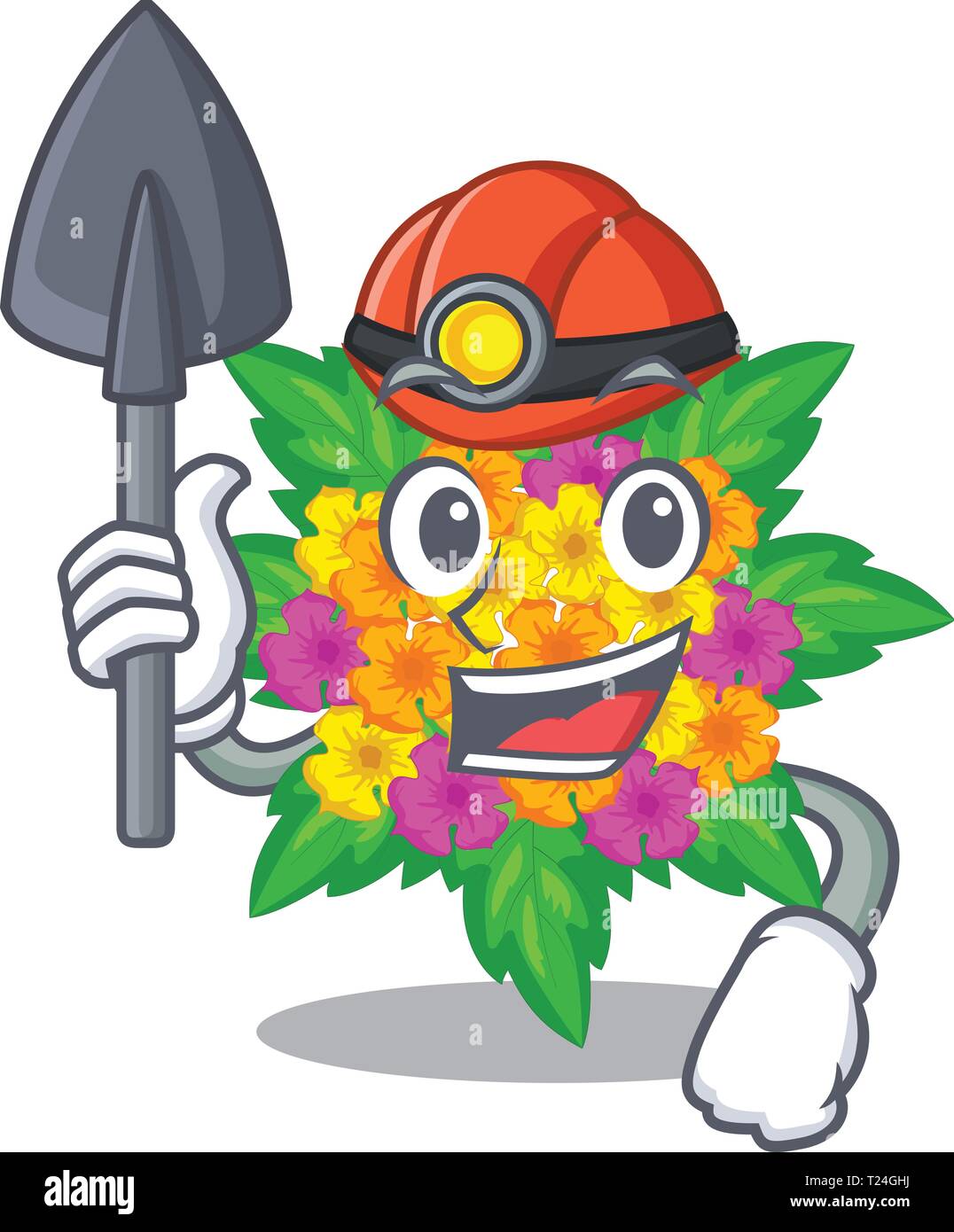 Miner lantana flowers in the cartoon shape Stock Vector Image & Art - Alamy