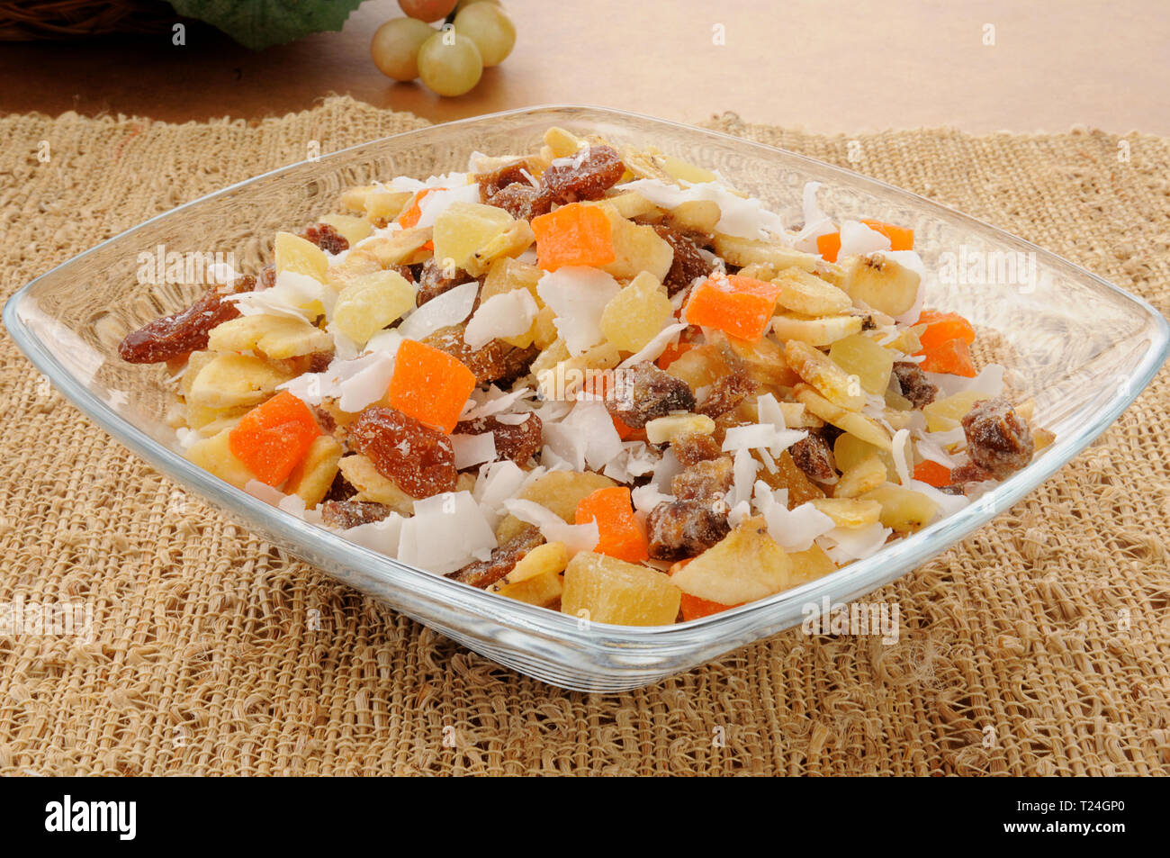 A dish of tropical trail mix Stock Photo - Alamy