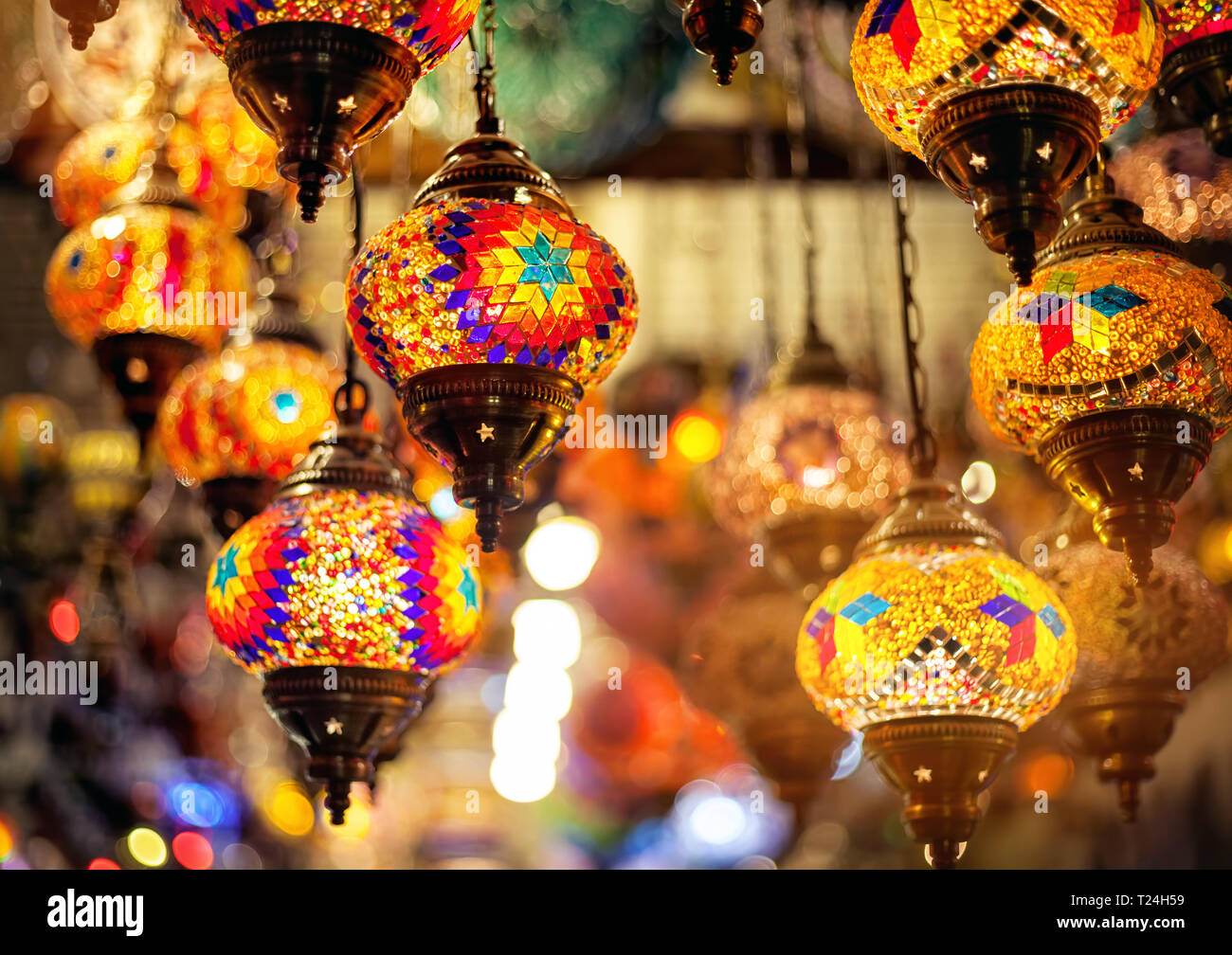 Beautiful arabic lamp oriental bazaar hi-res stock photography and ...