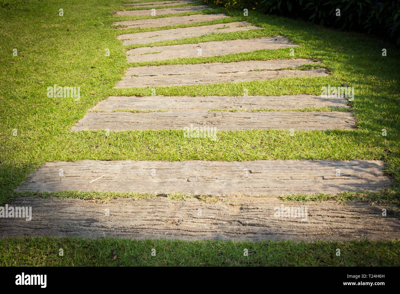 Foot path in garden,park and outdoor Stock Photo - Alamy