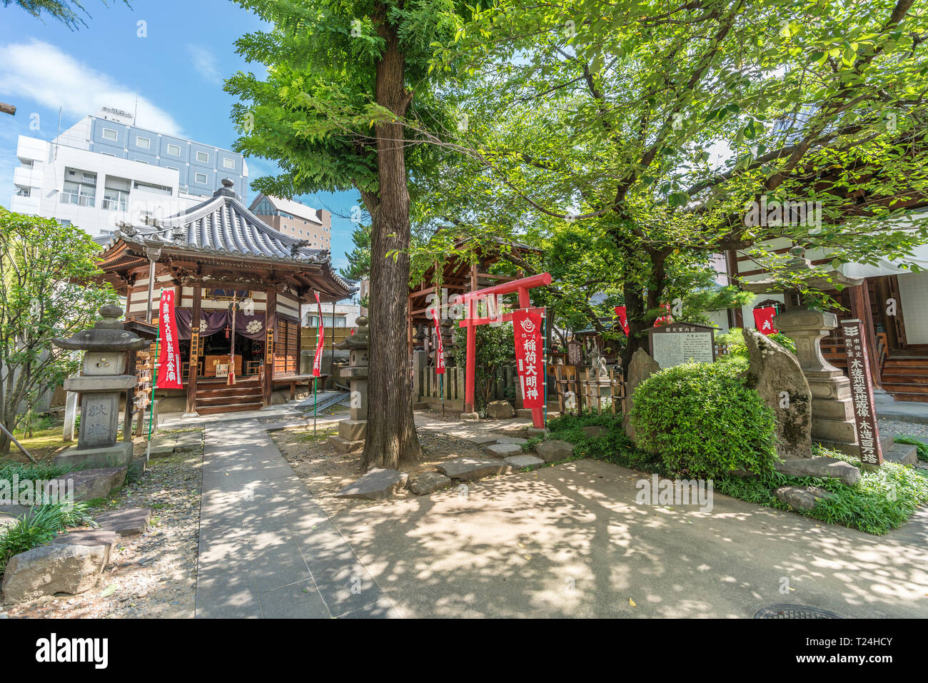 Haiden and Ishidoro of Karakuya-San Saiko-ji Temple. Located in Nagano ...