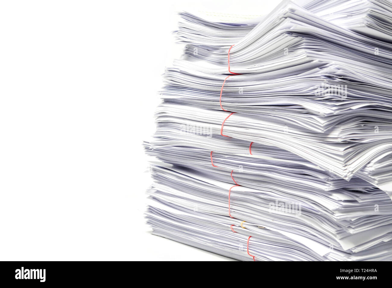 Stack of Documents isolated on white background Stock Photo - Alamy