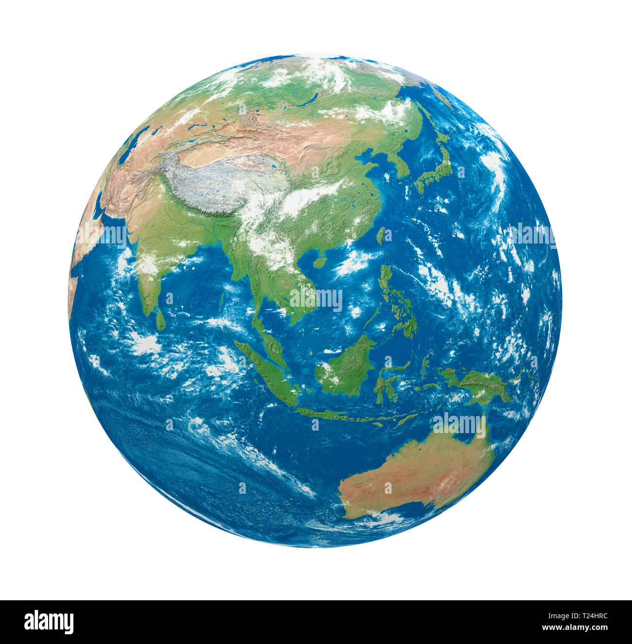 Planet Earth Asia View Isolated Stock Photo - Alamy