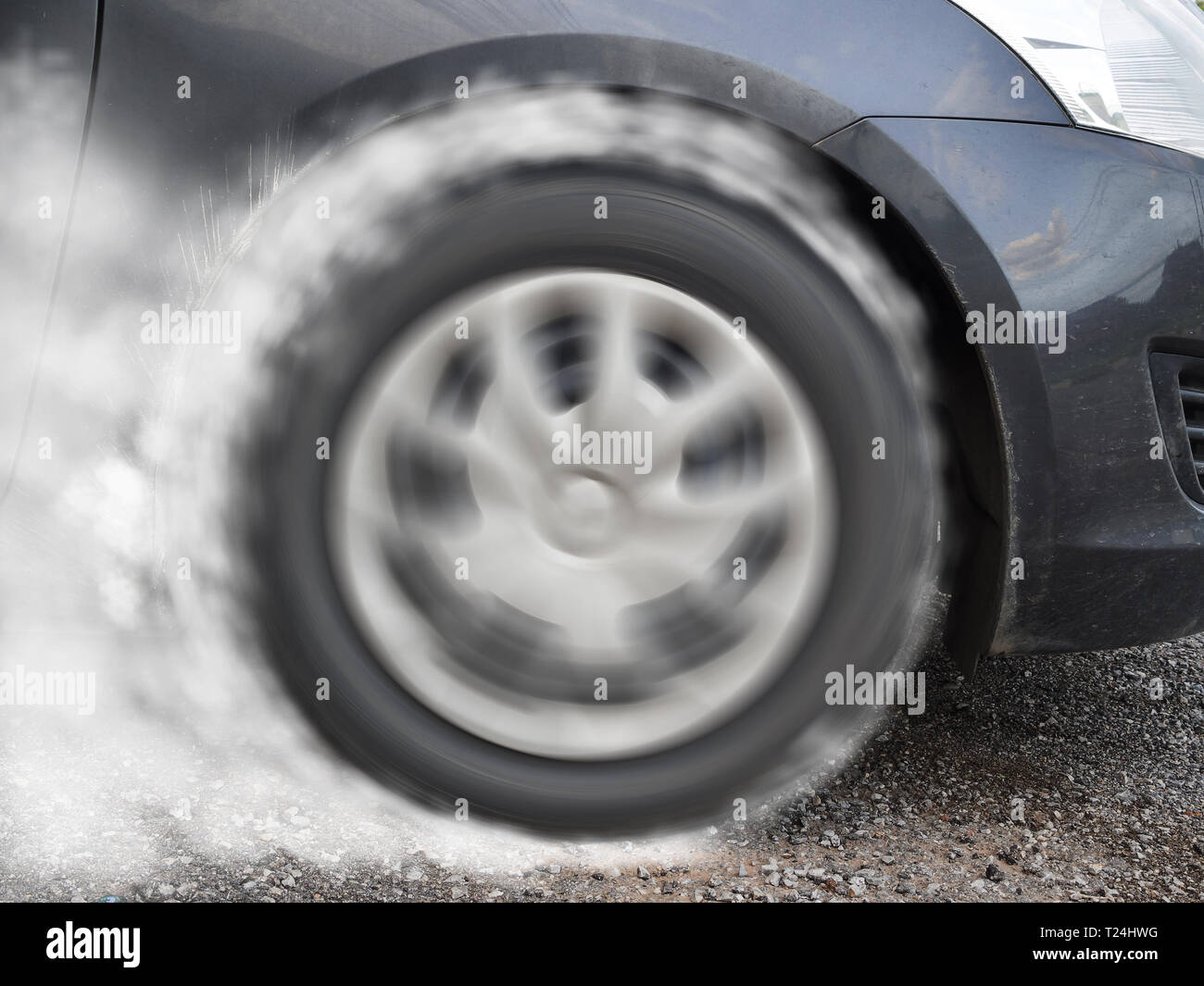 Smoking wheel hi-res stock photography and images - Alamy