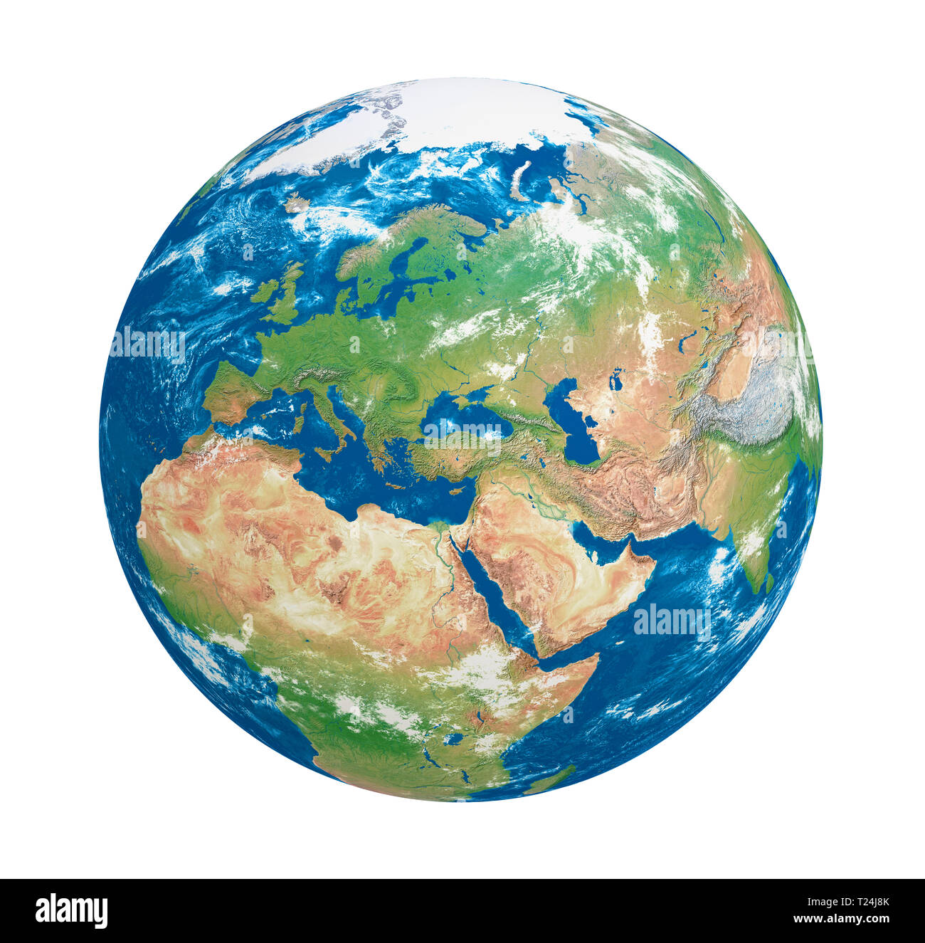 Planet Earth Europe View Isolated Stock Photo - Alamy