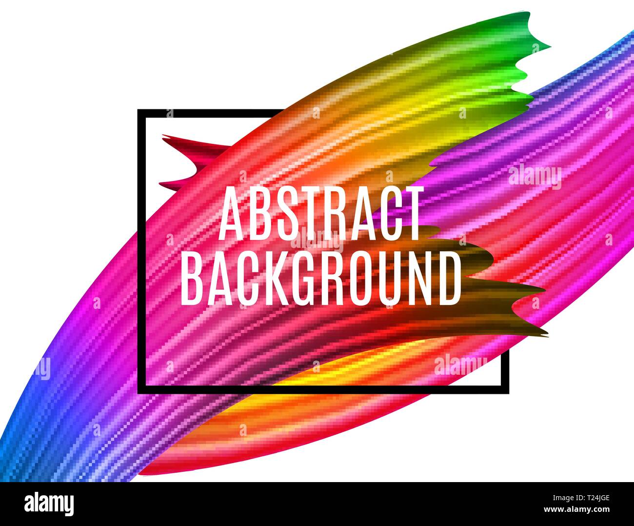 Abstract spectrum brush strokes Textured Art Frame Background. Vector ...