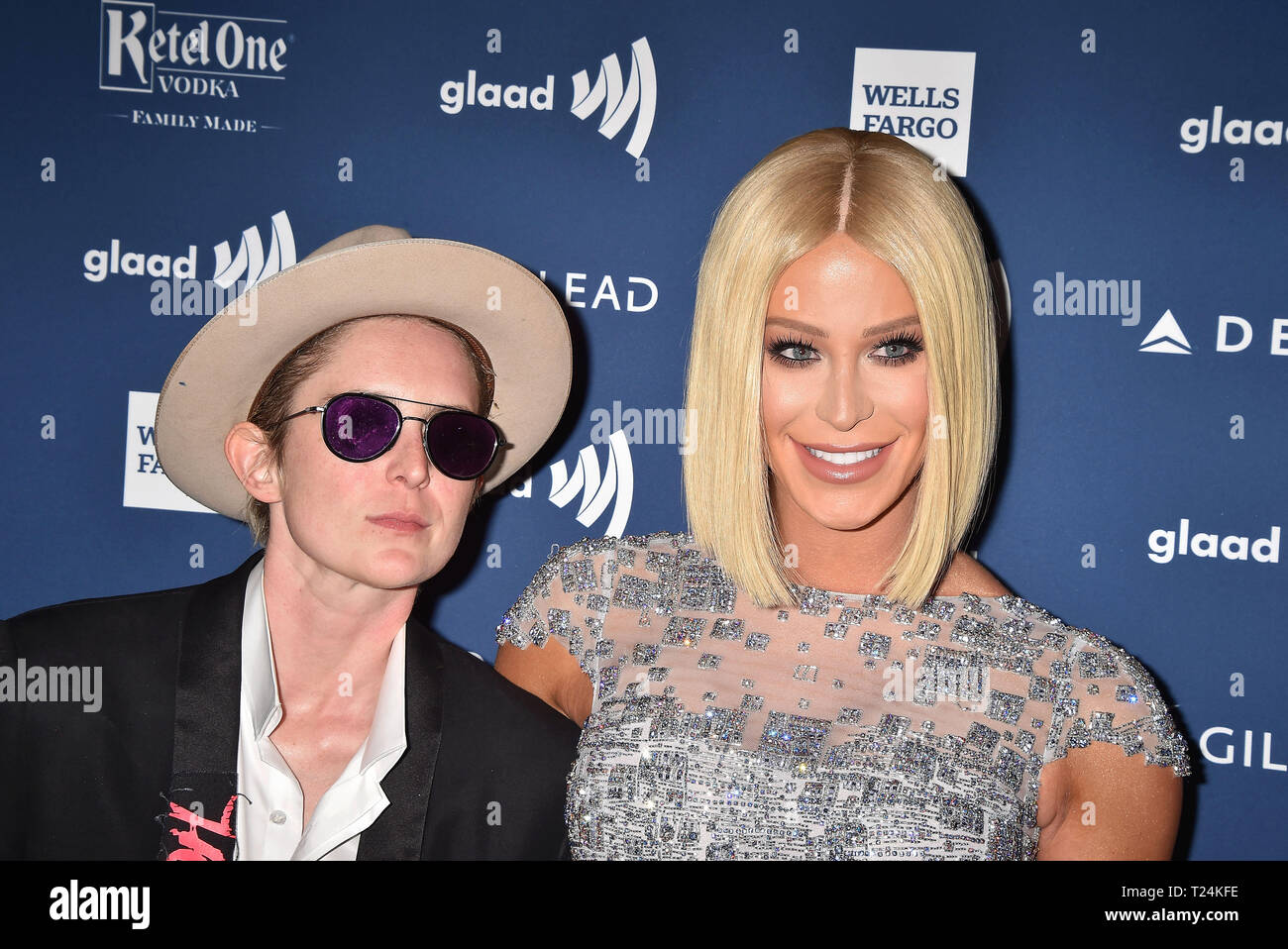 BEVERLY HILLS, CA - MARCH 28: Nats Getty (L) and Gigi Gorgeous attend ...