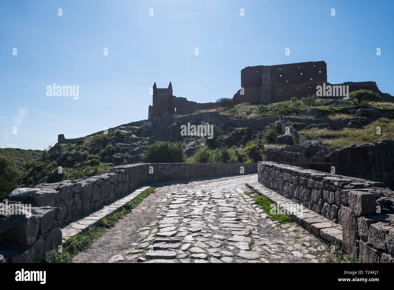 Denmark, Bornholm, Hammershus Castle ruins Stock Photo - Alamy