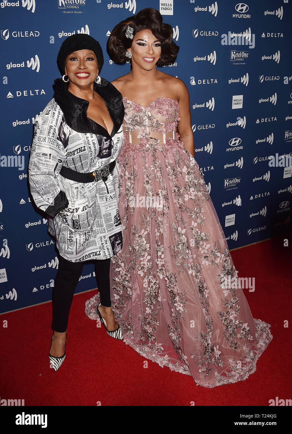 BEVERLY HILLS, CA - MARCH 28: Jenifer Lewis (L) and DJ 'Shangela ...