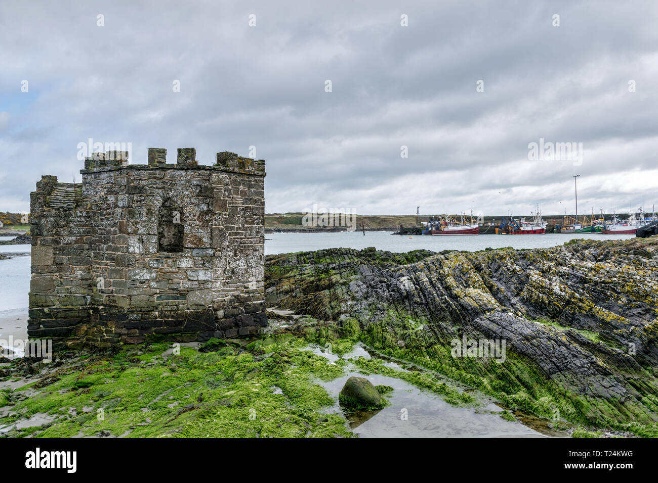 This is a picture of a Victorian bath house in Ardglass harbour in ...