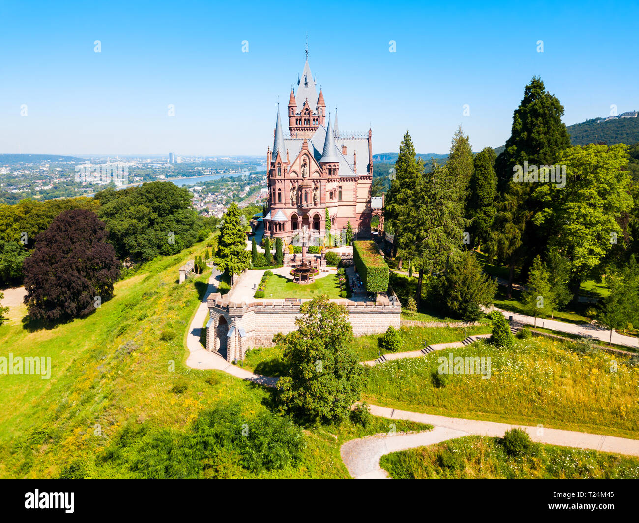 Schloss Drachenburg Castle is a palace in Konigswinter on the Rhine ...