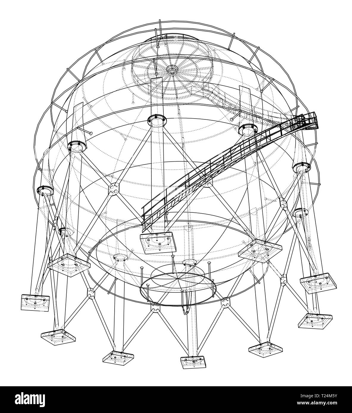 Spherical gas tank outline. Vector Stock Vector Image & Art - Alamy