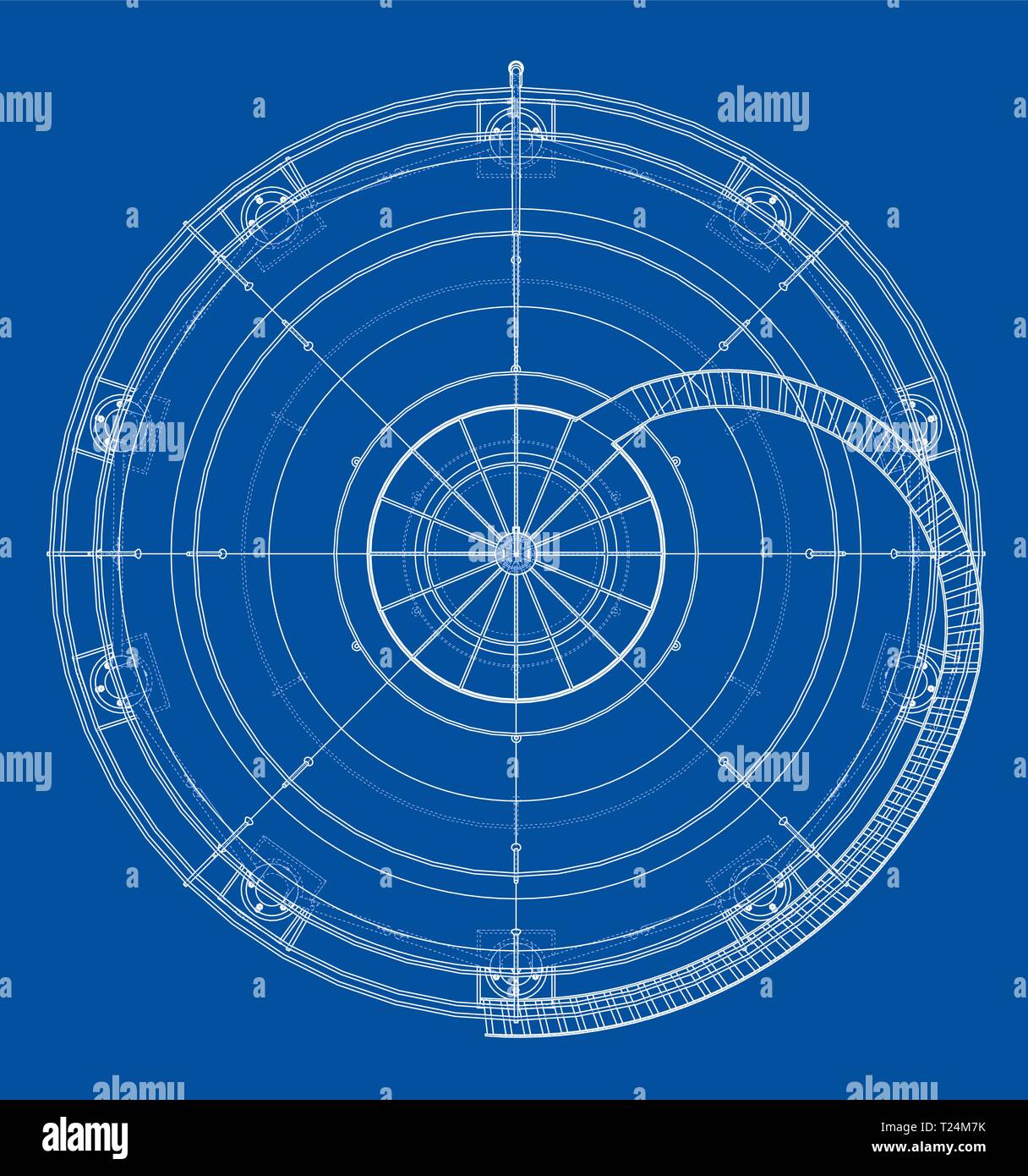 Spherical gas tank outline. Vector Stock Vector Image & Art - Alamy